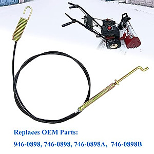 AILEETE 946-0898 Drive Clutch Cable for MTD Craftsman Cub Cadet Troy-Bilt Yard Man Ryobi Yard Machines Bolens Husky Snowblower Snow Thrower 746-0898 746-0898A 746-0898B