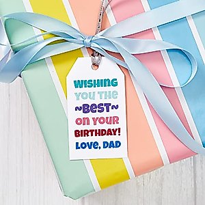 Avery Printable Blank Gift Tags with Sure Feed, 2" x 3.5", White, 96 Customizable Tags with Strings (22802)