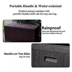 DACUN Safety Certification Large Deck Box, 120 Gallon Outdoor/Indoor Waterproof Storage Benches, for Patio Furniture, Outdoor Cushions, Throw Pillows, Garden Tools and Pool Toys