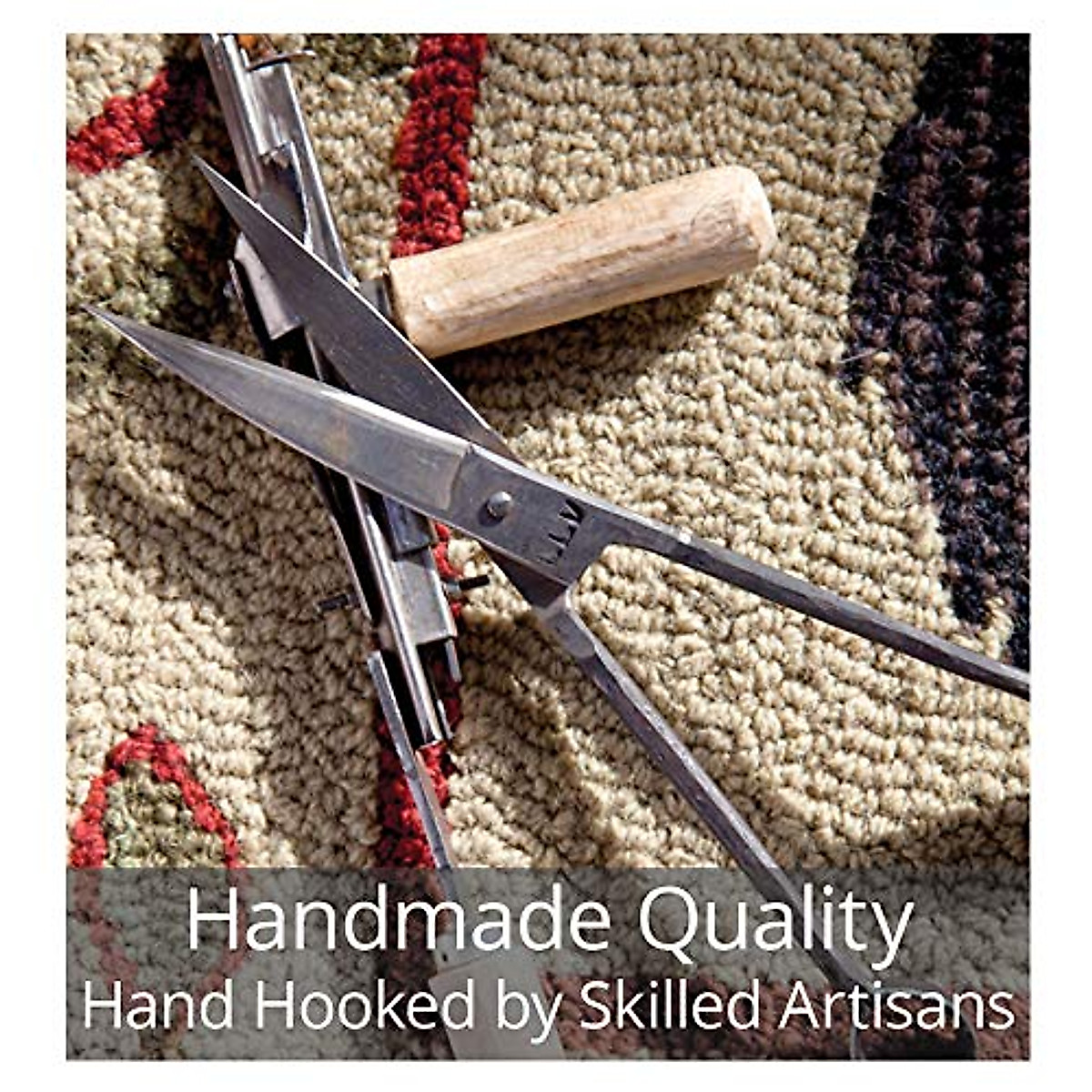 Chandler 4 Corners Artist-Designed Howdy Hand-Hooked Wool Decorative Throw Pillow (8” x 24”) Cowboy-Themed Pillow for Couches & Beds - Easy Care, Low Maintenance - Country Western Decor for Homes