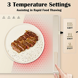 Tobiilw Electric Fast Warming Tray, 2024 New Food Warmers Adjustable Temperature, Full Surface Heating Mat, Roll-up Warming for Home Parties