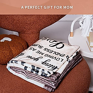 Soft Throw Blanket （50"x60"） Mothers Day Birthday Gifts for Mom from Daughter Blanket for Mom Best Mom Ever Gifts Mom Blanket I Love You Blanket Fluffy Blankets Gifts for Moms Who Have Everything