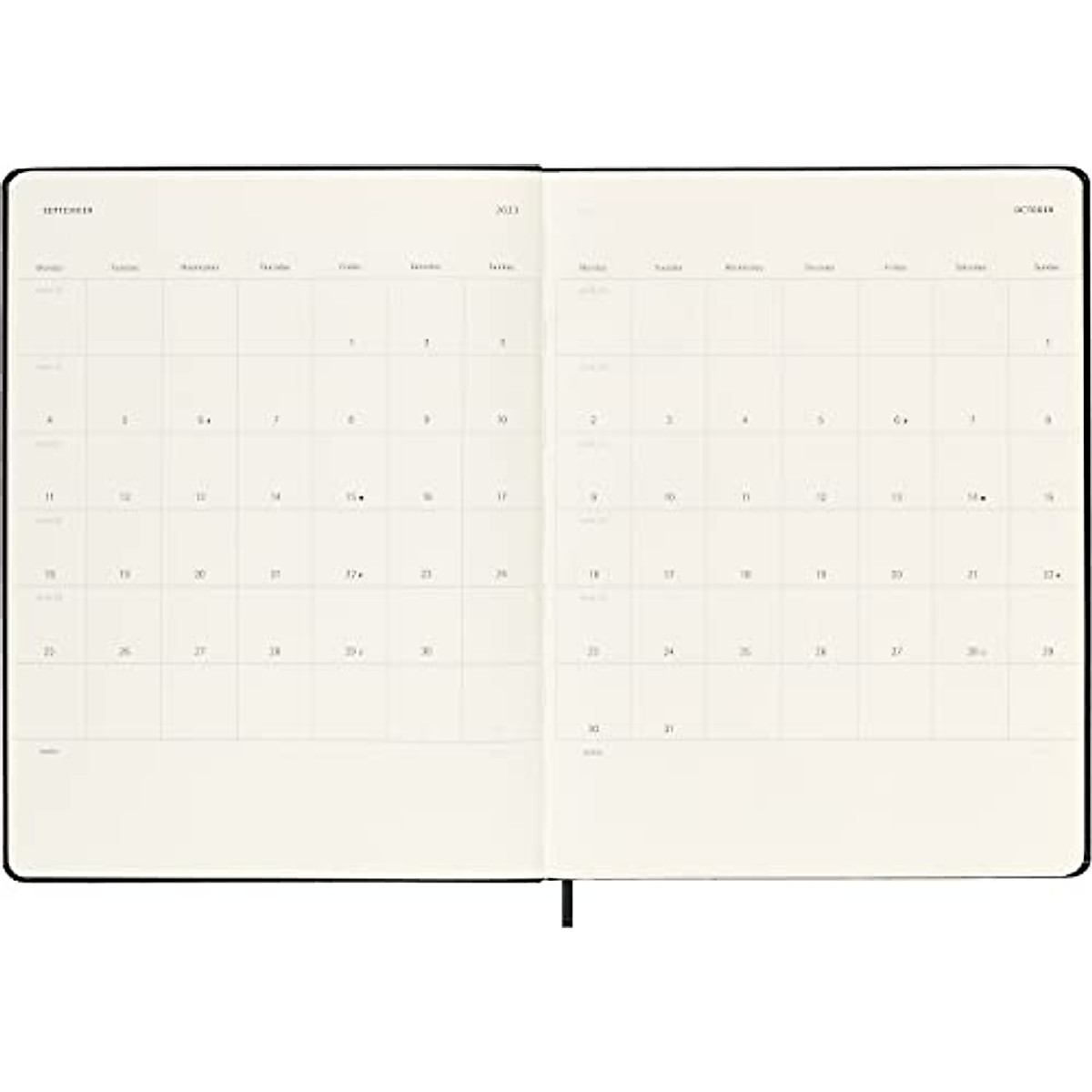 Moleskine 2023 Weekly Notebook Planner, 12M, Extra Large, Black, Hard Cover (7.5 x 10)