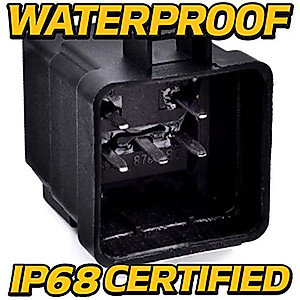 HD Switch 12V 50A Upgrade Waterproof Relay Replaces John Deere Hella 4RD 931 410, 4RD 931 410-08 007794301 H41410081 933332201 w/LED Indicator Upgrade & Free Dielectric Grease