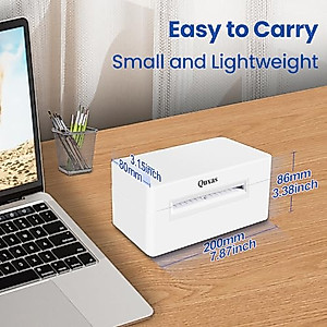 Quxas Bluetooth Thermal Shipping Label Printer 4X6 Lable Inkless Printer Portable Printer Compatible with Android, iPhone and Windows, Used for Ebay, Amazon, Shopify, Etsy, USPS(JK-402A