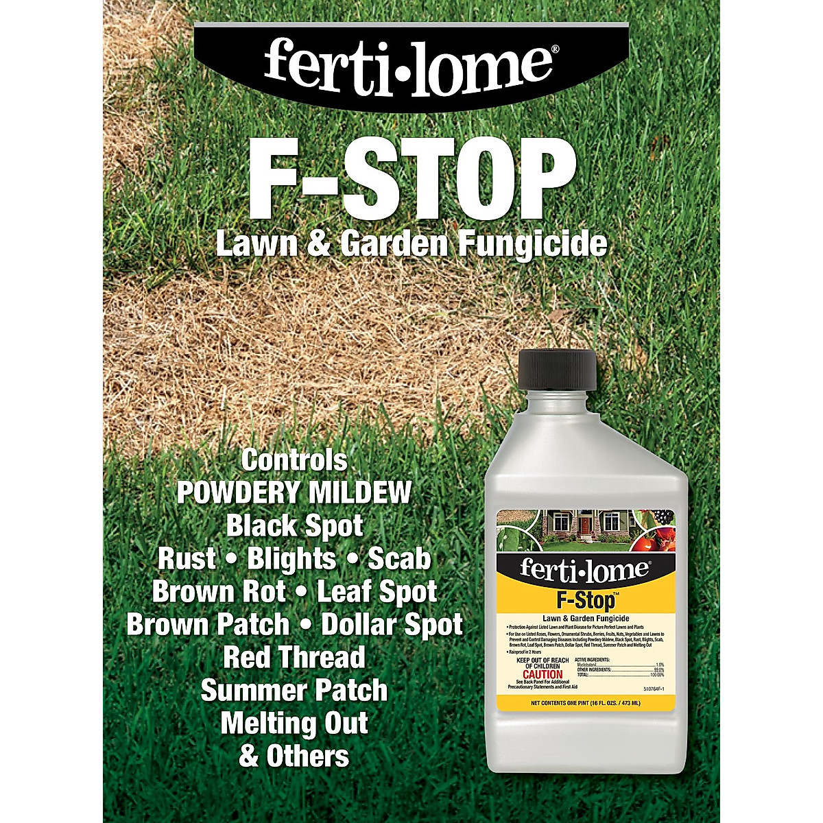 Fertilome (10764) F-Stop Lawn and Garden Fungicide (16oz)