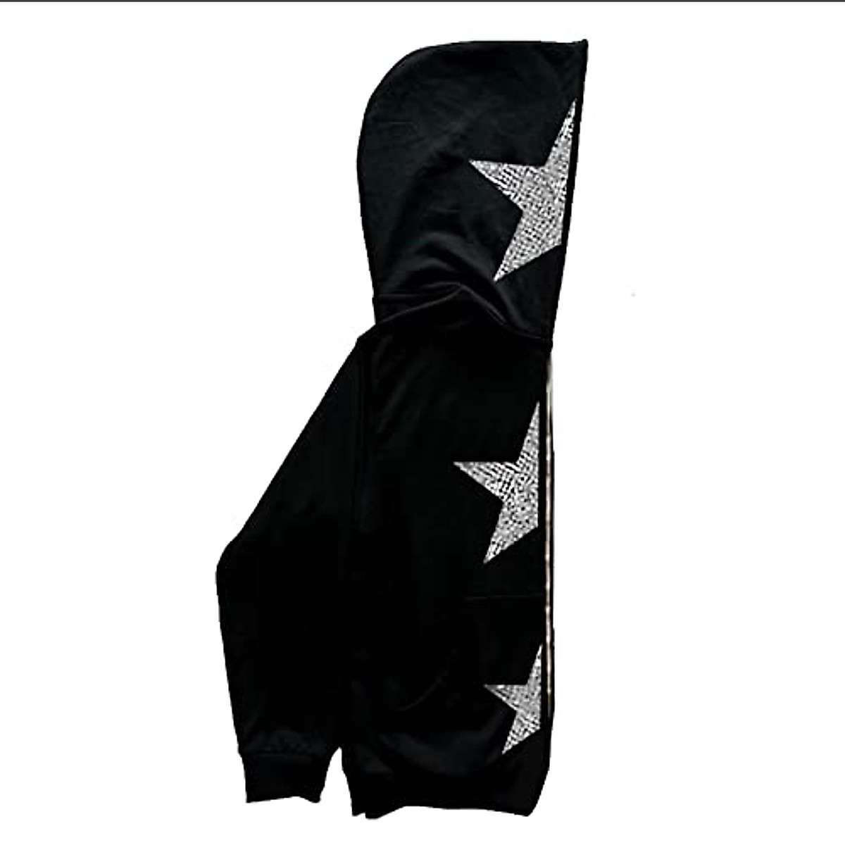 Juakoso Women Y2k Star Print Hoodies Zip Up Oversized Sweatshirts Graphic Hooded Pullover Aesthetic Halloween Jacket Tops