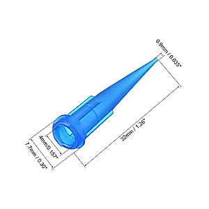uxcell Industrial Blunt Tip Tapered Dispensing Fill Needle 22G X 1.26 inches Blue 10pcs