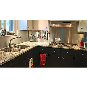 Yipscazo 5 - Sheet Peel and Stick Metal Backsplash, Stick on Tiles Stainless Steel Backsplash Peel and Stick for Kitchen, Bathroom, Fireplace (12''x12'', Silver)