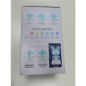 Diffuserlove Rain Cloud Humidifier Diffuser Water Drip Humidifier with Remote Waterfall Lamp Mushroom Humidifier Rain Sounds White Noise Humidifier Air Humidifiers for Bedroom Desk…