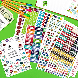 Budget Stickers by Clever Fox - 18 Sheets Set of 1030+ Unique Budget Planner Stickers for Your Monthly, Weekly & Daily Planner, Budget Planner, Calendar or Journal, Budget Sticker Book (Budget Pack)