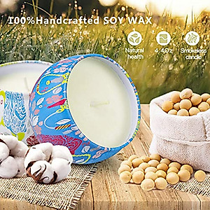 Scented Candles Gifts Set for Women,Gardenia, Lavender, Jasmine and Vanilla, Natural Soy Wax, Gifts on Anniversary, Valentine's Day and Mother's Day for Aromatherapy, Bath, Yoga, Spa