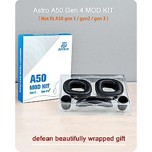A50 Gen 4 Mod Kit - defean Replacement Earpads and Headband Compatible with Astro A50 Gen 4 Headset,Ear Cushions, Upgrade High-Density Noise Cancelling Foam, Added Thickness
