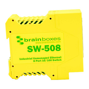 Brainboxes Industrial Unmanaged Ethernet Switch 8 Ports