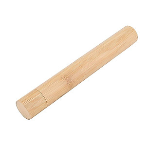 Portable Toothbrush Holder Bamboo Storage Case for Travel Camping Home Use