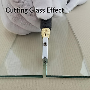 youkzuan Glass Cutter 2mm-20mm, Professional Carbide Tungsten Glass Cutters Tools, Brass Oil Fed Pencil Style Glass Cutting Tool for Tiles, Mosaic, Mirror