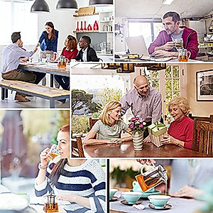 Aottop Square Glass Teapot with Infuser, 500 ml Borosilicate Tea Pot with Strainer, Clear Leaf Tea Pots for Loose Tea (500ML)