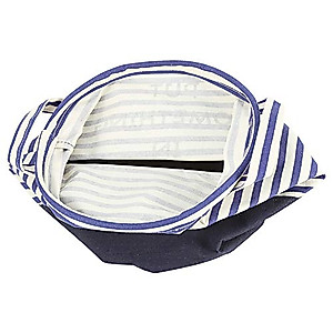 Storage Hamper, Cloth Laundry Hamper, Portable Laundry Hamper, Laundry Basket, for Magazines Home Storage Home Organization Clothes(Blue Stripes)