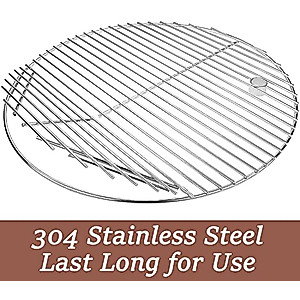 QuliMetal 19.5" 304 Stainless Steel Round Cooking Grid Grate for Akorn Kamado Ceramic Grill, Pit Boss K24, Louisiana Grills K24, Char-Griller 16620