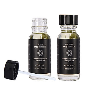 Pure Instinct Perfume Cologne with Pheromone Infused Essential Oil Set For Him - Set of 3