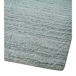 Artisan's Arc Hand Made Solid Scandinavian Blended Wool Flatwoven Area Rug, Silver, Gray and Brown, 8x10 | KE12810