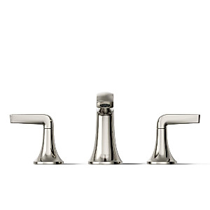 Kohler K-22020-4-CP Kohler K-22020-4 Tempered 1.2 GPM Widespread Bathroom Faucet with UltraGlide and Pop-Up Drain Assembly