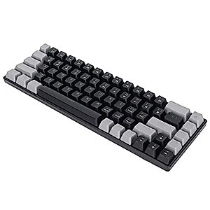Zyyini Mechanical Keyboard, 68-Key Wired Mechanical Gaming Keyboard with RGB Backlit, USB Typewriter Keyboard Computer Component for Windows for Android Gaming PC(Black)