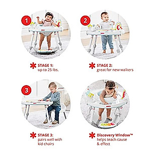 Skip Hop Baby Activity Center: Interactive Play Center with 3-Stage Grow-with-Me Functionality, 4mo+, Silver Lining Cloud