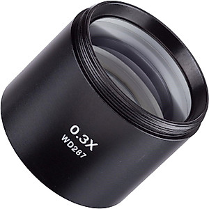 AmScope SM03 0.3X Super Widefield Barlow Lens For SM Series Stereo Microscopes (48mm)
