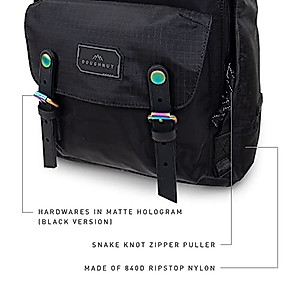 Doughnut Macaroon Gamescape Series 16L Travel School Ladies College Girls Lightweight Commuter Casual Daypacks Bag Backpack (Black)