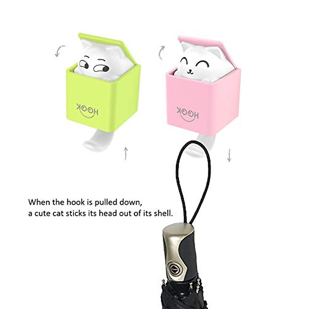 4 PCS Adhesive Wall Hooks Coat Hooks Wall Mounted Hanger Hat Hooks Entryway Wall Hangers Hooks Modern Wall Decoration for Coats, Hoodies, Hats, Scarves, Purses, Bath Towels, Clothing (Box-Cats)