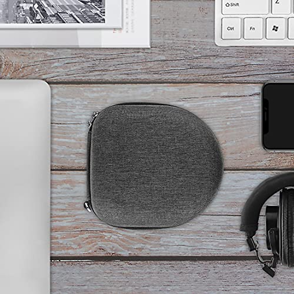 Geekria Shield Case Compatible with Sony MDR-V6, MDR-V600, MDR-V900HD, MDR-7506 Headphones, Replacement Protective Hard Shell Travel Carrying Bag with Cable Storage (Dark Grey)