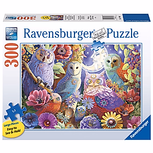 Ravensburger Night Owl Hoot Jigsaw Puzzle - 300 Larger Format Pieces | Vibrant, Glare-Free Imagery | Perfect Interlocking Fit | FSC Certified Sustainable Wood | Ideal for Ages 9 and Up