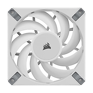 Corsair iCUE AF120 RGB Elite 120mm PWM Fan - Eight RGB LEDs - AirGuide Technology - Fluid Dynamic Bearing - Zero RPM Fan Mode - CORSAIR iCUE Software Compatible - White