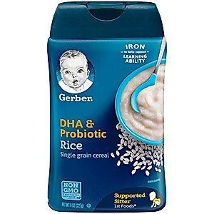 Gerber Baby Cereal 1st Foods DHA & Probiotic, 8 Ounce (Pack of 6)