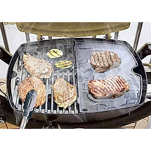 Votenli C655N(1-Pack) 15.3 x 10.8 inches Cast Iron Griddle Accessories for Weber 6559 Q200, Q220, Q240, Q260, Q2000, Q2200, Q2400 Series grills