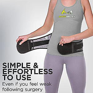 BraceAbility Spondylolisthesis Back Brace - Ankylosing Spondylolysis Lumbar Spine Corset Stabilizer Belt for Pars Defect Lower Back Pain, Anterolisthesis Support, Spinal Fracture Treatment (Small)