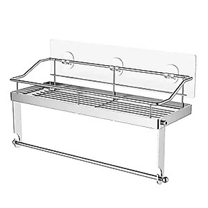 Mivvosakuki 2pcs Shower Caddy Adhesive Replacement,Shower Shelves Adhesive Strip Pad Shower Organizer Sticker Replacement Bathroom Heavy Duty Strong Sticky Wall Adhesive