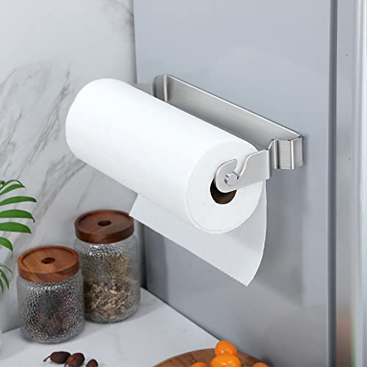 Adhesive Paper Towel Holder Under Cabinet - Saves Limited Counter Space, Easy to Install, Perfect for RVs, Campers, Travel Trailers