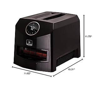 Heat Storm HS-1500-IMO Portable Infrared Heater, 10 lbs, Mojave Black
