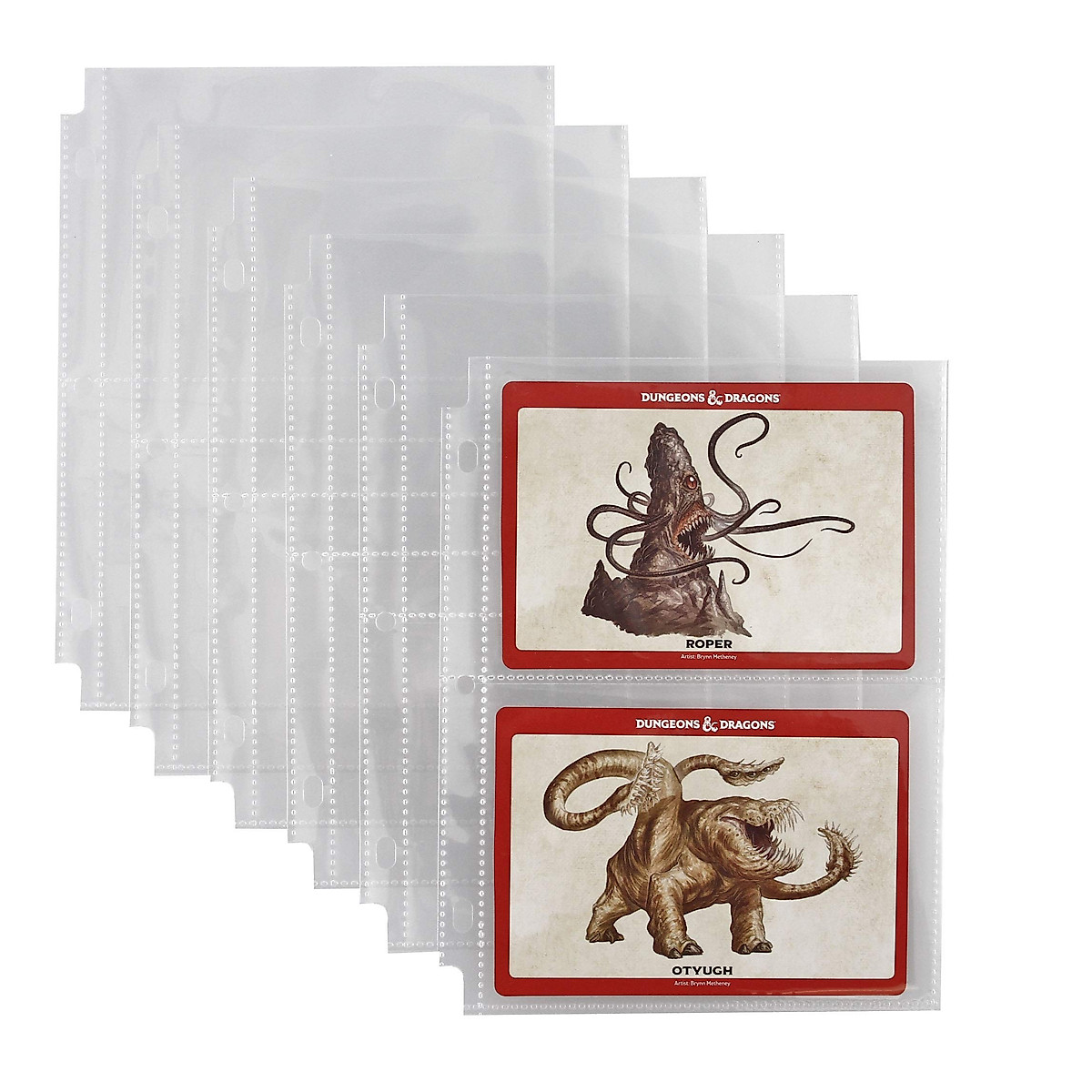 Forged Dice Co. 2 Pocket Pages Pack of 30-3.75" x 5.25" Pocket - 6" x 8" Page Size - Fits Mini Binder 3 Ring Binders Planners and Monster Card Binder - Holds Monster Cards 3.5x5 Index Cards Coupons