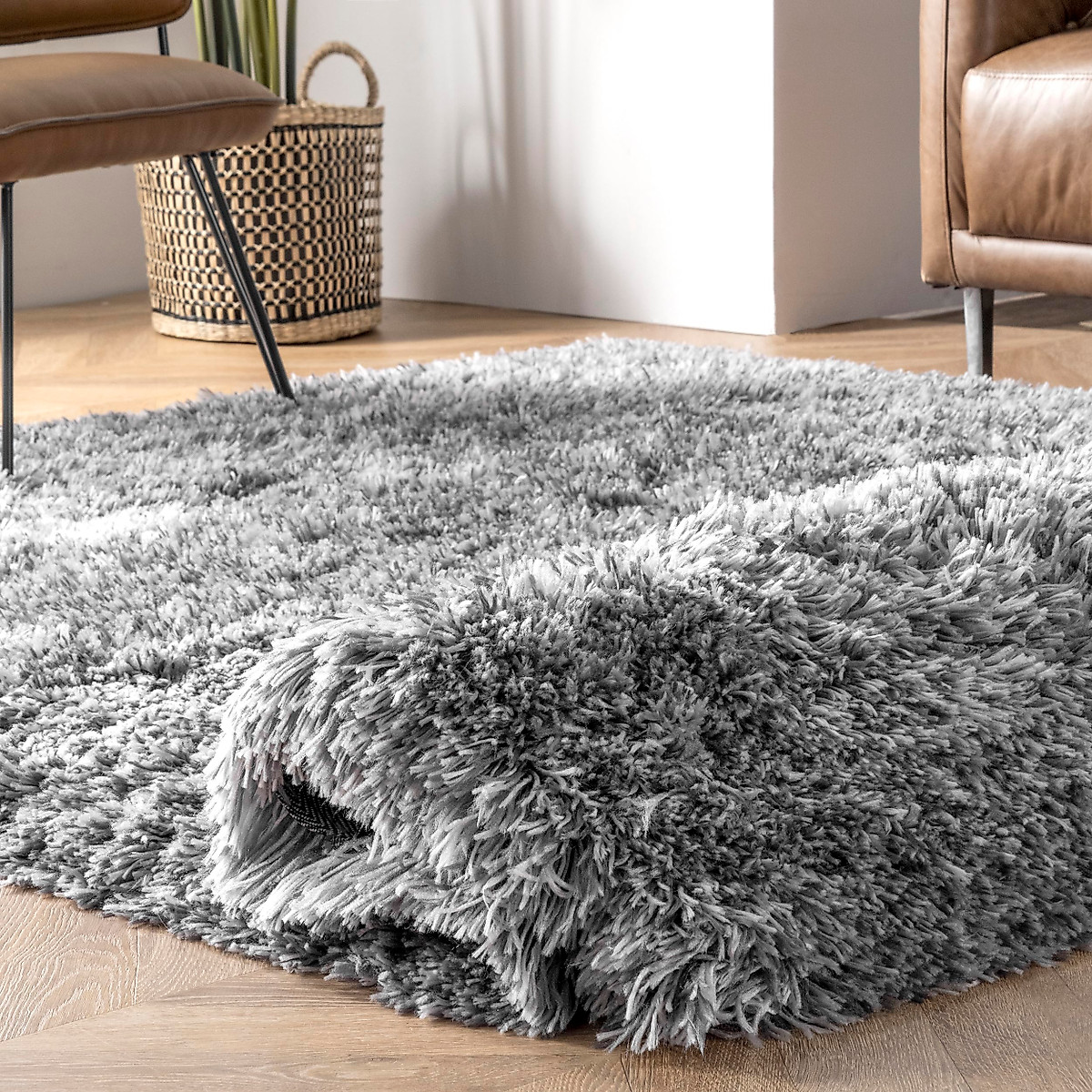nuLOOM Kristan Modern Shag Area Rug, 8x10, Grey
