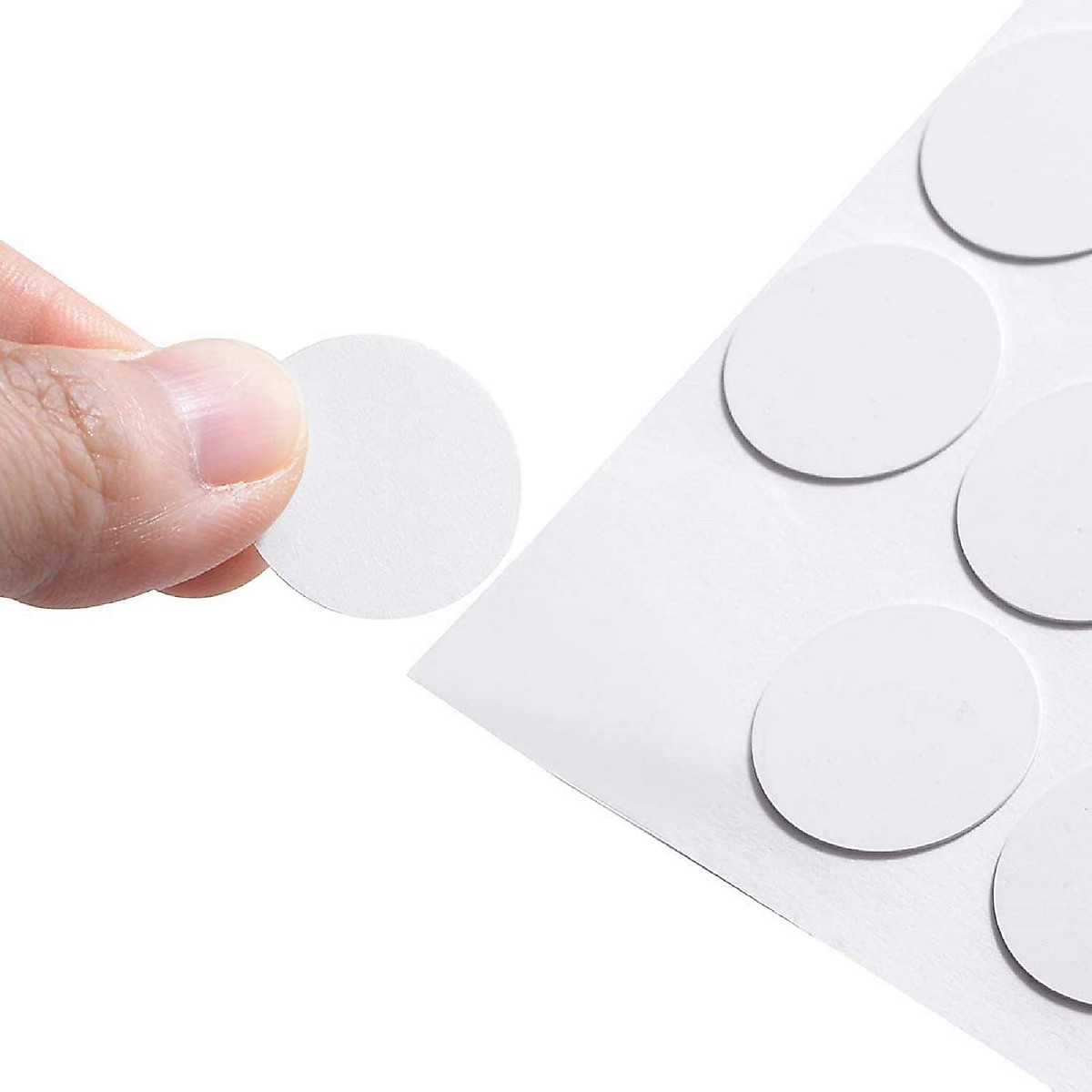 580 Pcs Self-Adhesive Screw Hole Stickers, 6-Table Self-Adhesive Screw Covers Caps Dustproof Sticker 12mm, 15mm, 21mm White