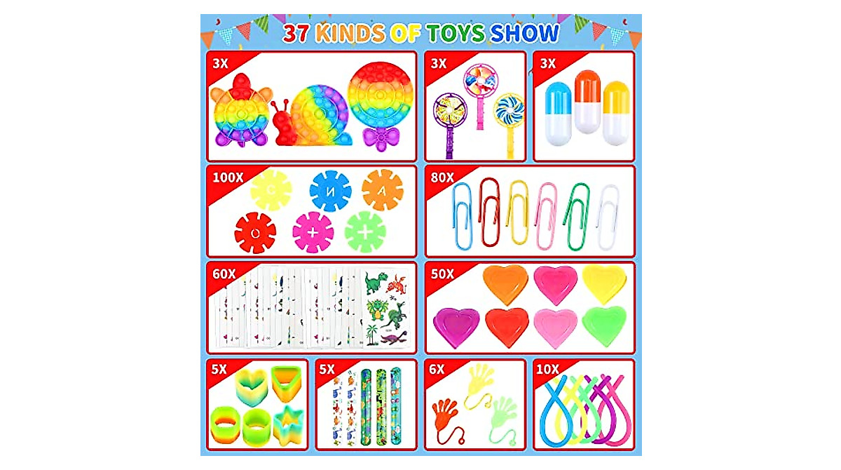 606 PCS Fidget Toys for Kids - Perfect Party Favors