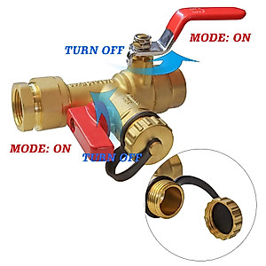 Xiny Tool 3/4-Inch IPS Isolator Tankless Water Heater Service Valve Kit with Pressure Relief Valve, Clean Brass