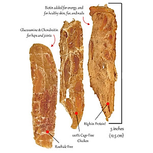 Rena's Recipe Chicken Steak Strips (30 count) (3 pack) Glucosamine and Chondroitin and Biotin added for hips and joints and nails and skin