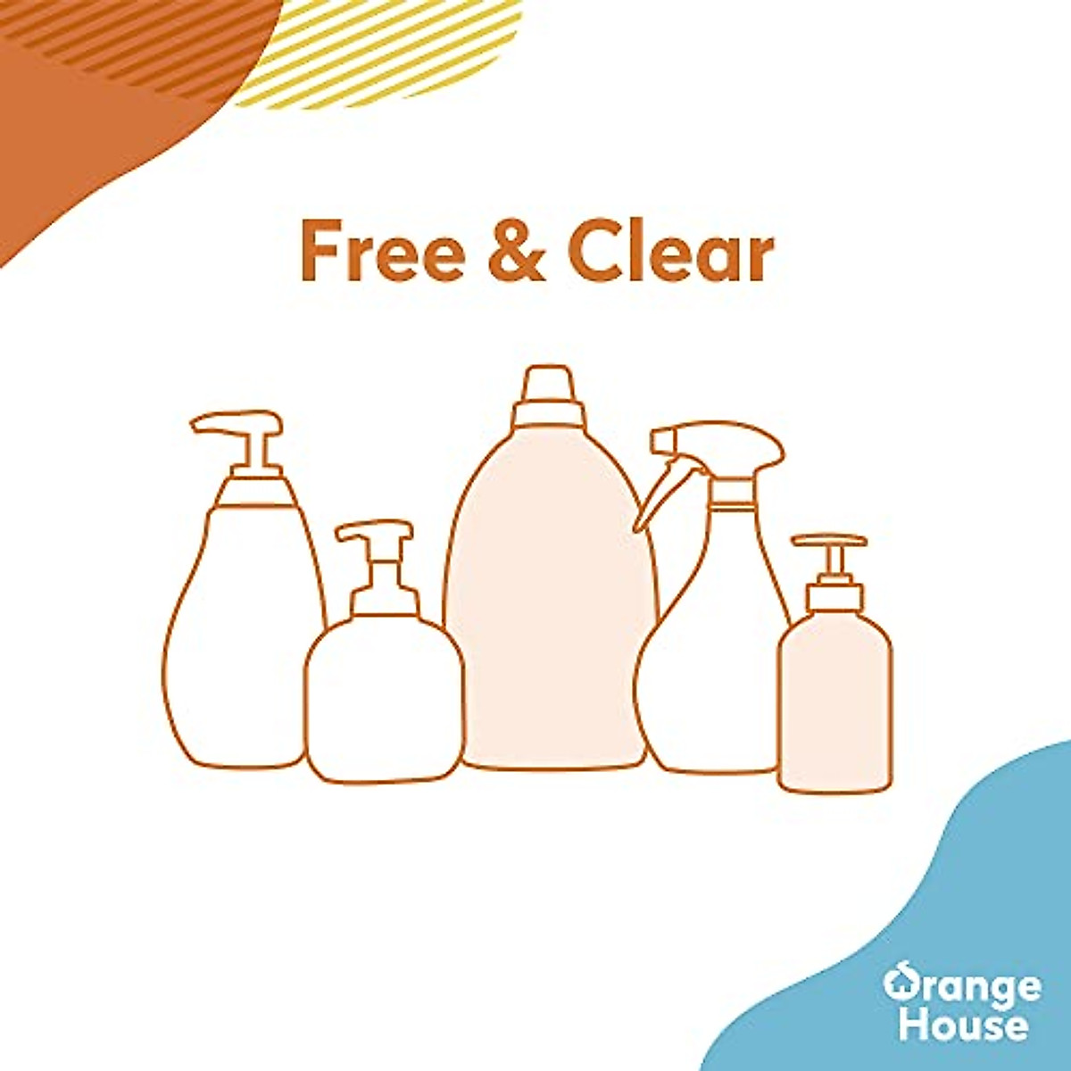 ORANGE HOUSE Baby Bottle Dish Soap Planted-Based Bottle Soap Cleaner, 21.9 Fl oz (3 Pack)