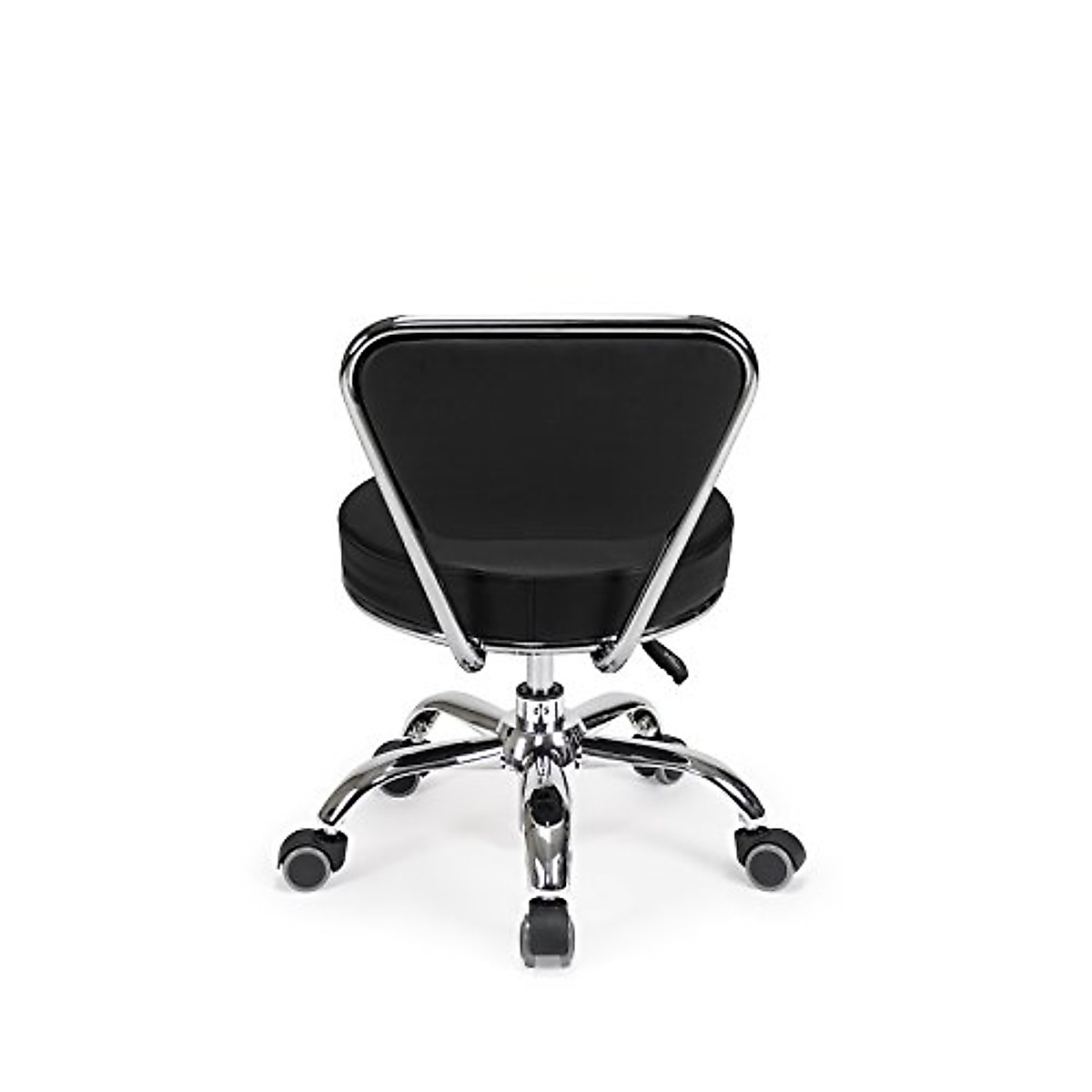 MAYAKOBA Dayton Garage Rolling Seat (Black) Pneumatic, Short Stool with Adjustable Height 13"-15", Perfect for Garage Mechanic, Home Gardening, Factory Technician Task, School and Lab