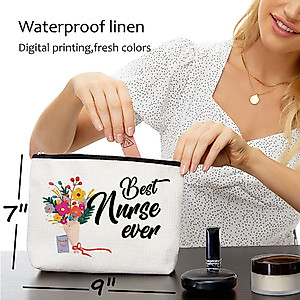 Nurse Gifts,Nursing Student Gifts for Women,Nurse Practitioner Gifts,Best Nurse Ever, Waterproof Cosmetic Bag