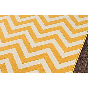 Momeni Rugs Baja Collection Area Rug, 2'3" x 7'6" - Runner, Yellow
